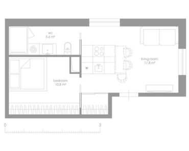 Come Arredare un Monolocale di 35 MQ: Idee e Pianta | MondoDesign.it