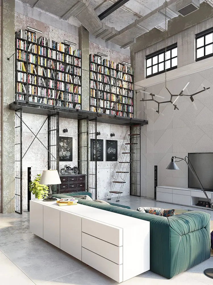 Libreria Stile Industriale: 50 Idee e Soluzioni di Arredo | MondoDesign.it